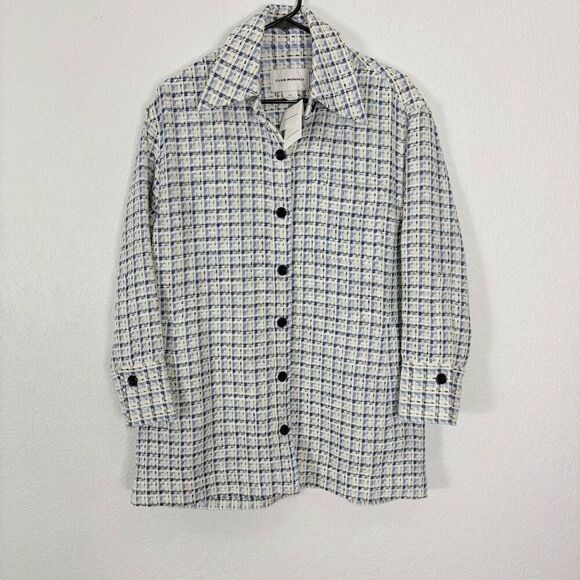 Club Monaco | Jackets & Coats | Nwt Club Monacoblue Yellow Plaid ...